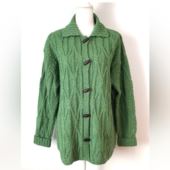 Aran Crafts | Sweaters | Aran Crafts Merino Wool Knit Cardigan Sweater ...